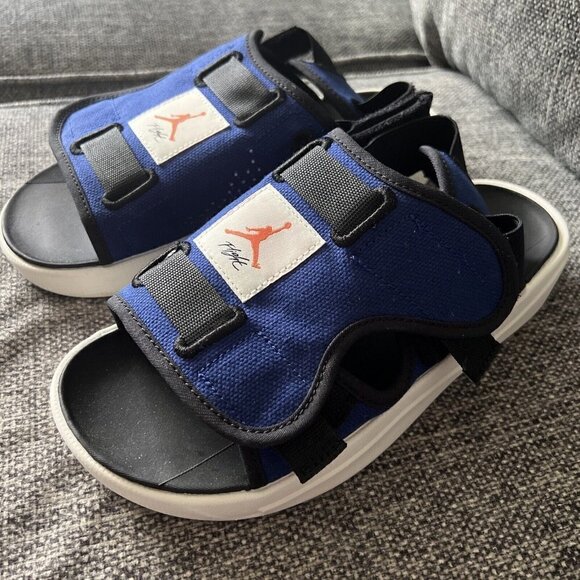 Jordan | Shoes | Jordan Ls Slide Sandals Deep Royal Blueturf Orange Nwt ...